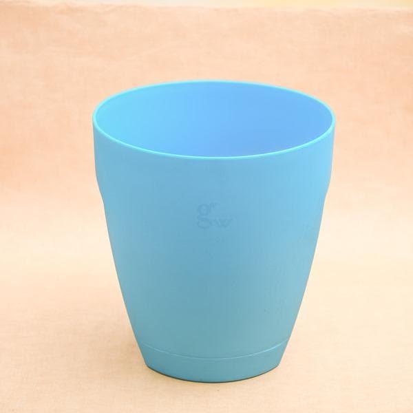 Buy 11 inch (28 cm) Balcony Railing Round Plastic Planter (Blue) online ...