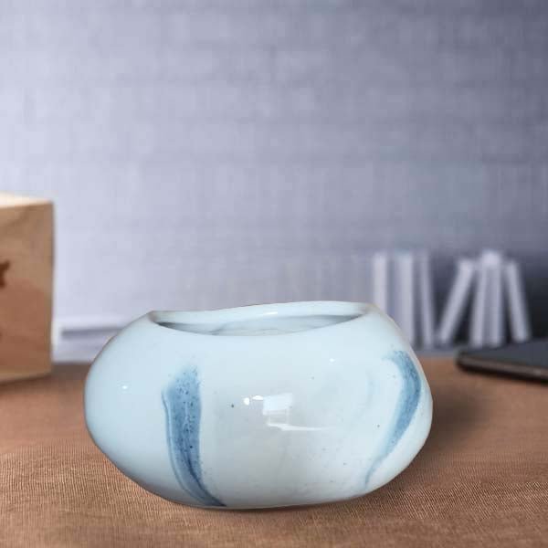 Buy 4 inch (10 cm) Stone Shape Round Cylindrical Ceramic Pot online ...