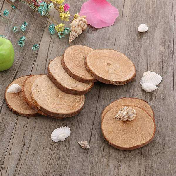 Buy Tree trunk slices wooden miniature garden toys - 3 Pieces online ...