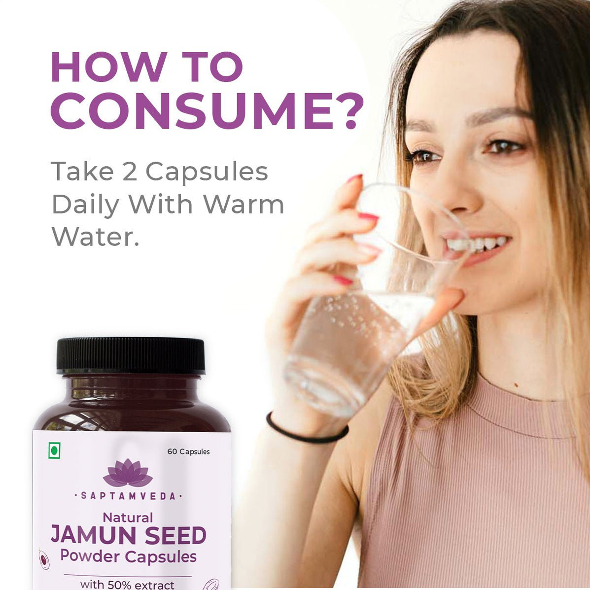 Buy Jamun Seed - 60 Capsules online from Nurserylive at lowest price.