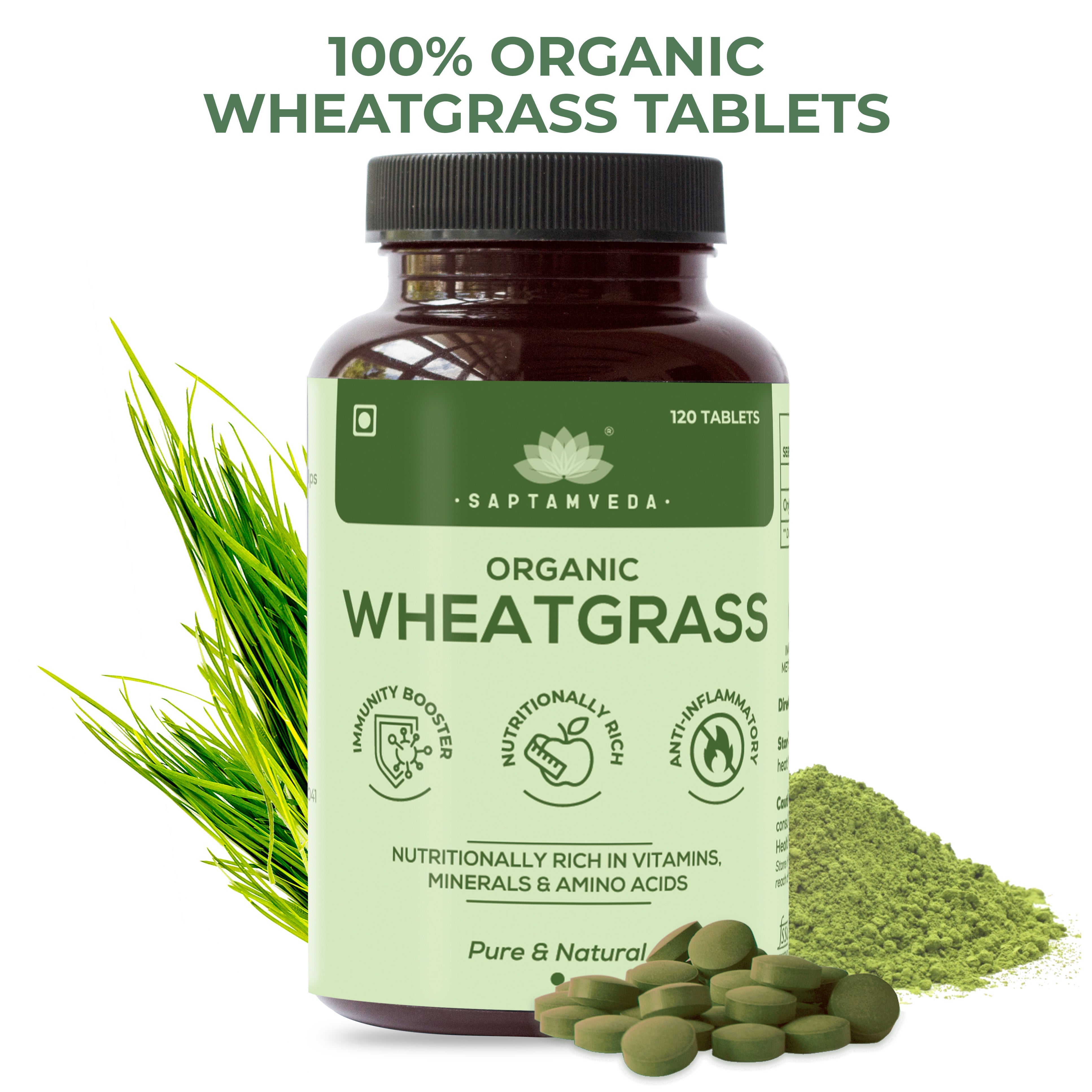 Buy Wheatgrass - 120 Tablets online from Nurserylive at lowest price.